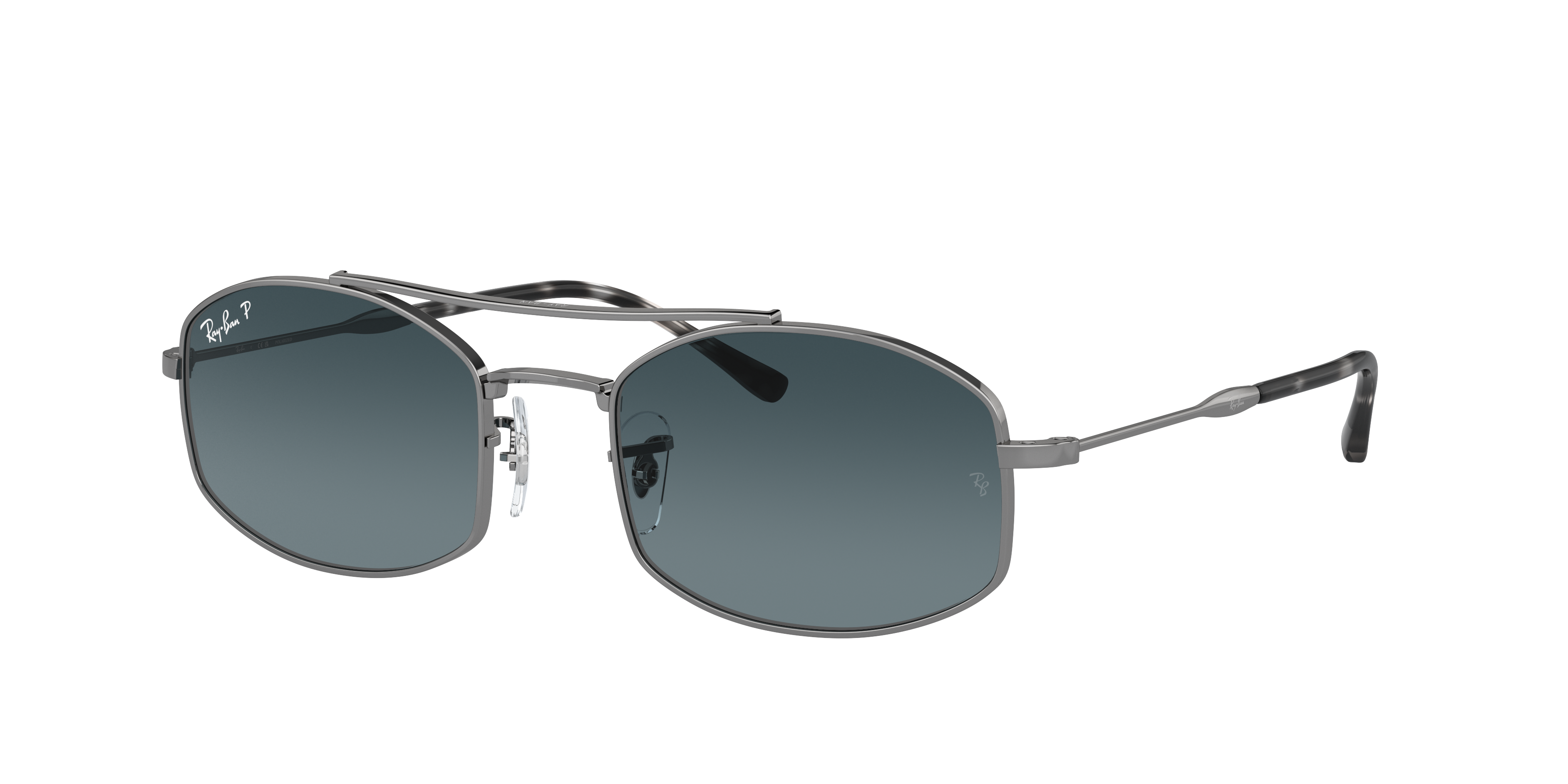 Gunmetal Sunglasses in Dark Blue and Rb3719 - RB3719 | Ray-Ban®