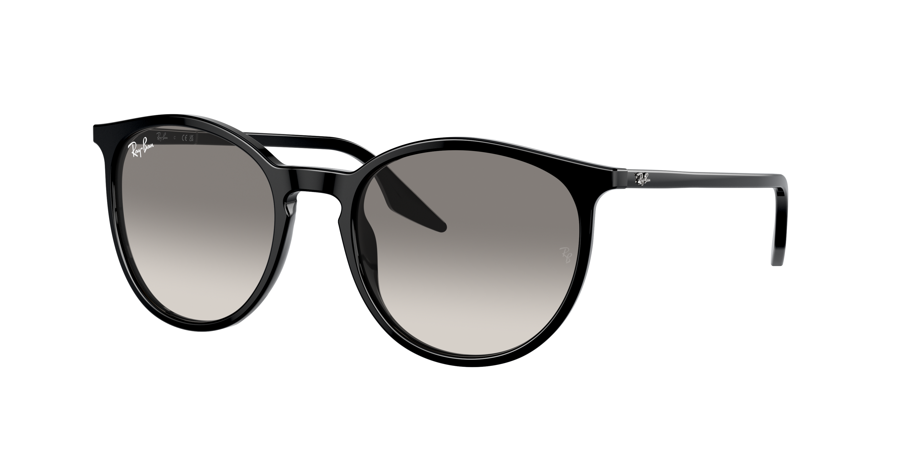 Rb2204 Sunglasses in Polished Black and Light Grey (51-20) - RB2204 ...