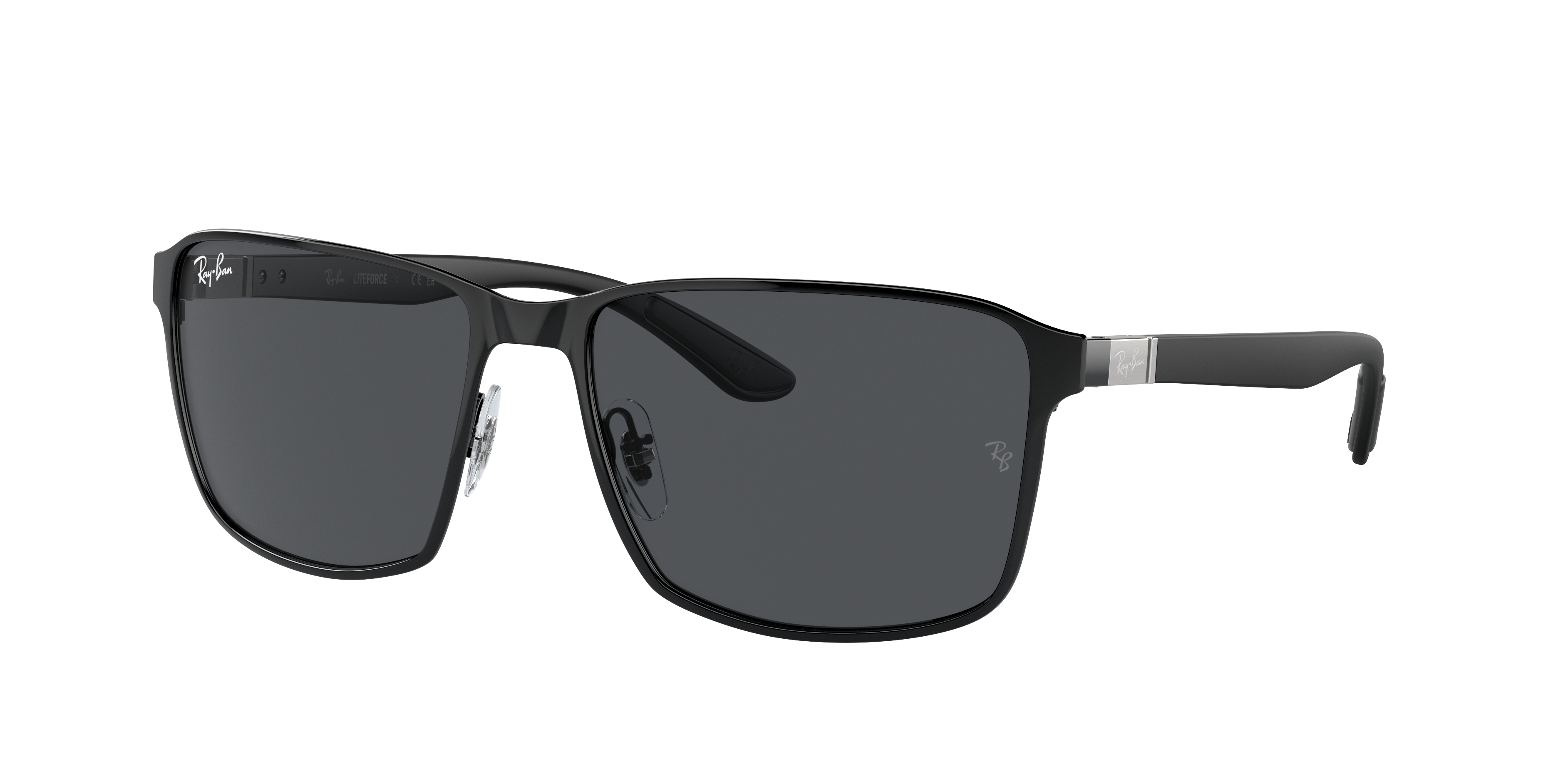 Polished Black On Black Sunglasses in Dark Grey (59-17) and Rb3721 ...