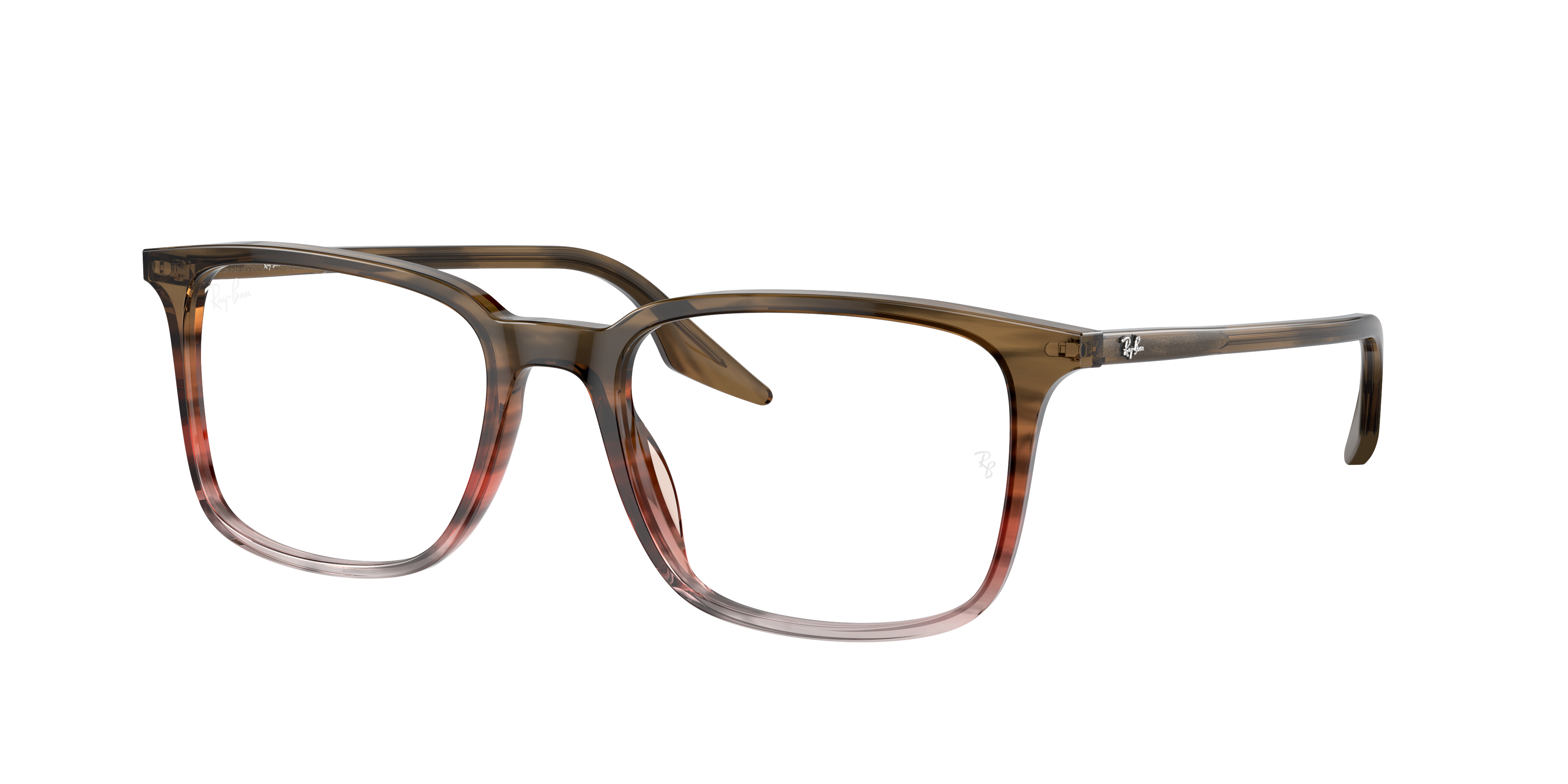 Rb5421 Optics Brillen mit Braun gestreift & Rot Rahmen - RB5421 | Ray ...