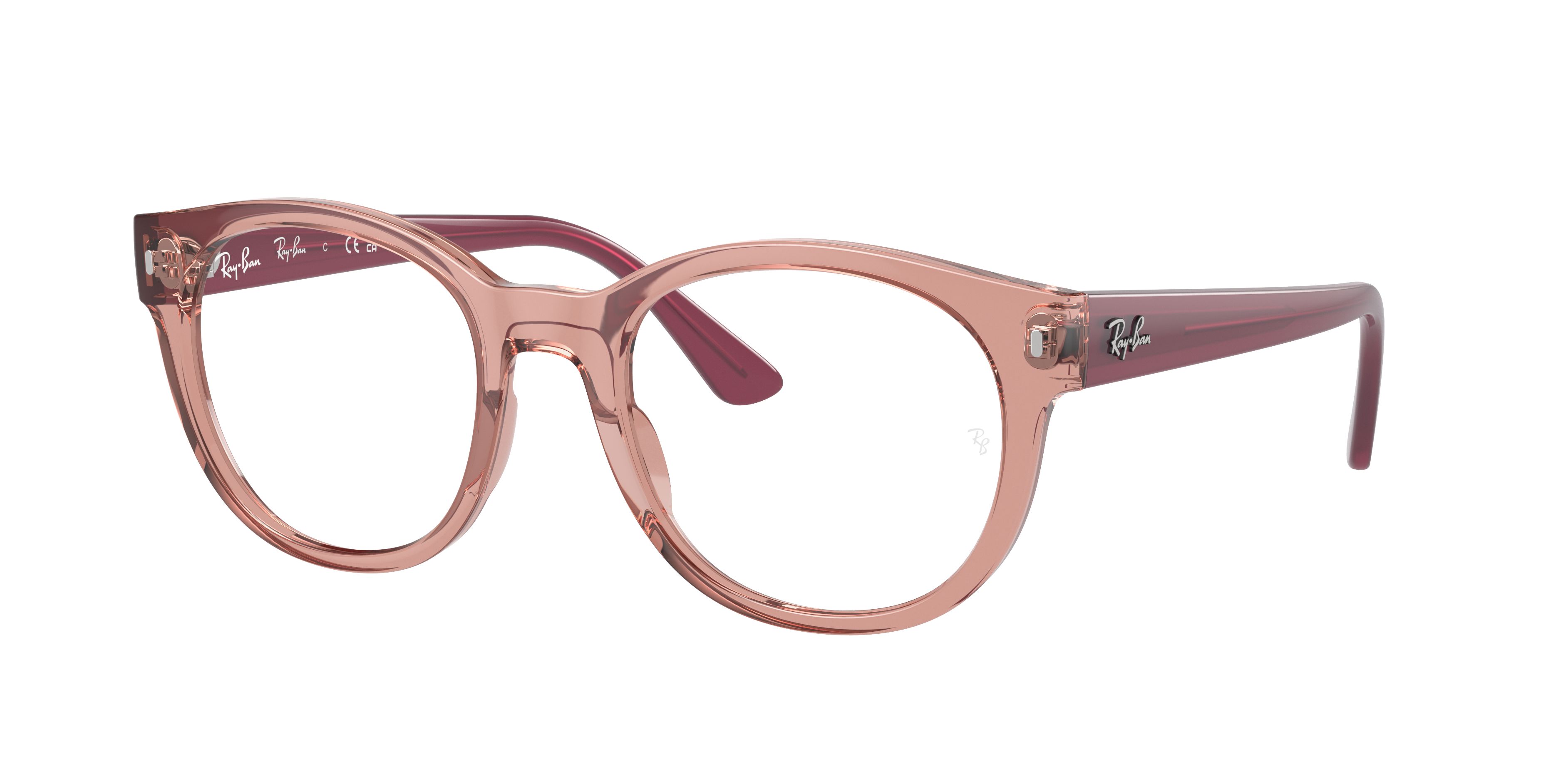 Rb7227 Optics Eyeglasses with Transparent Pink Frame - RB7227 | Ray-Ban®