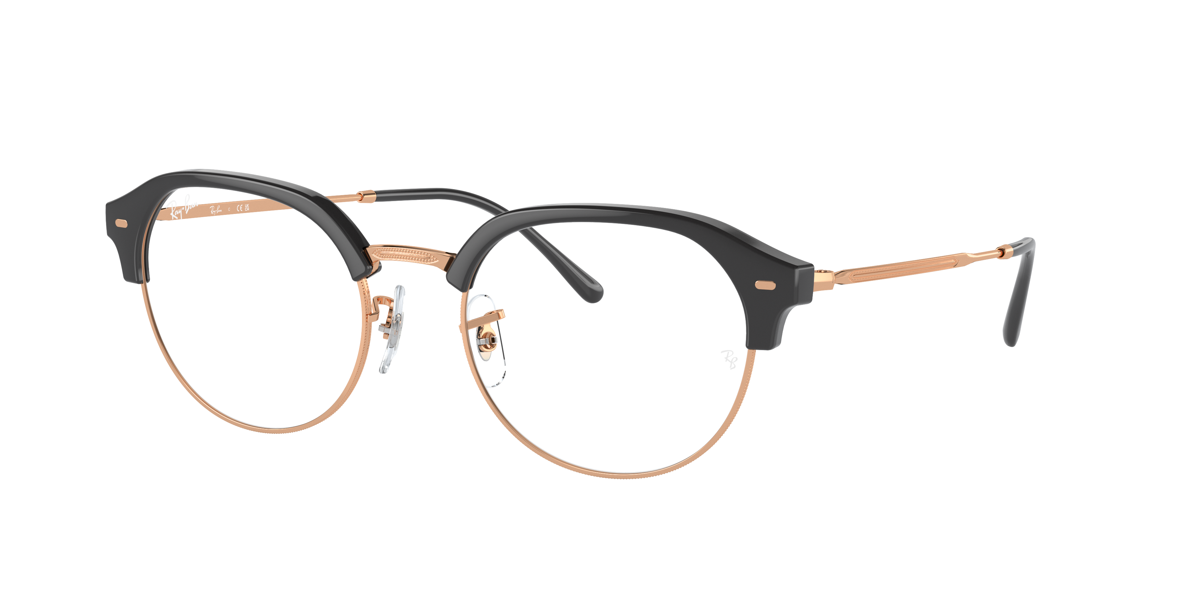 Rb7229 Optics Eyeglasses with Dark Grey On Rose Gold Frame - RB7229 ...