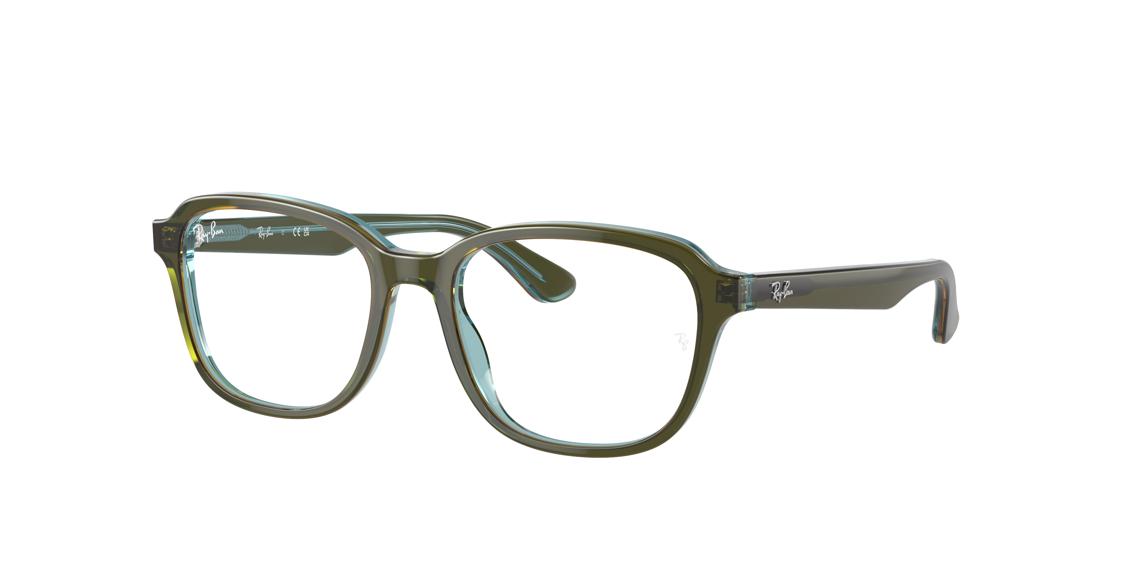 Rb1627 Optics Kids Eyeglasses with Top Green & Orange & Light Blue ...