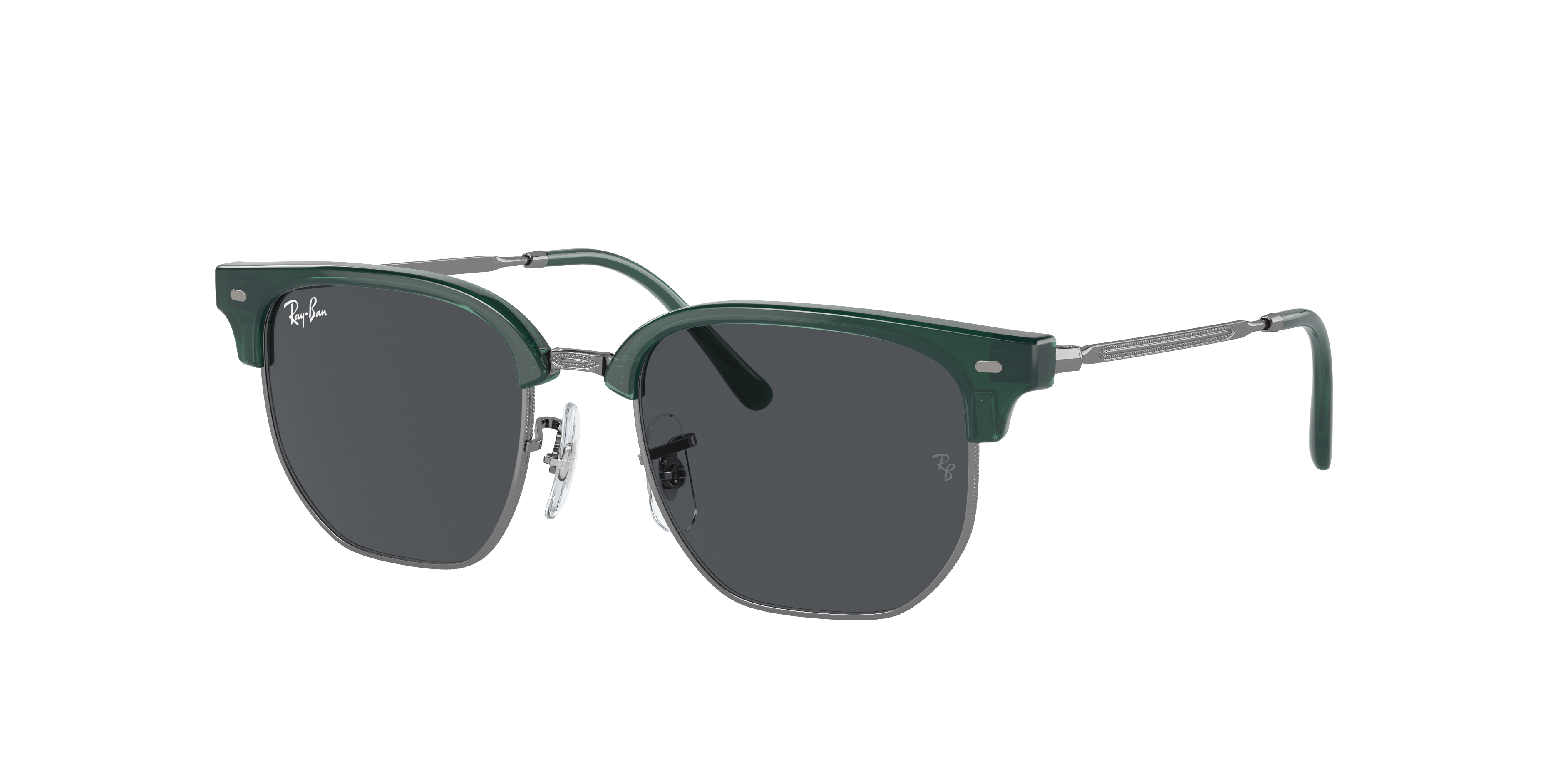 New Clubmaster Kids Sunglasses in Opal Green On Gunmetal and Dark Grey ...