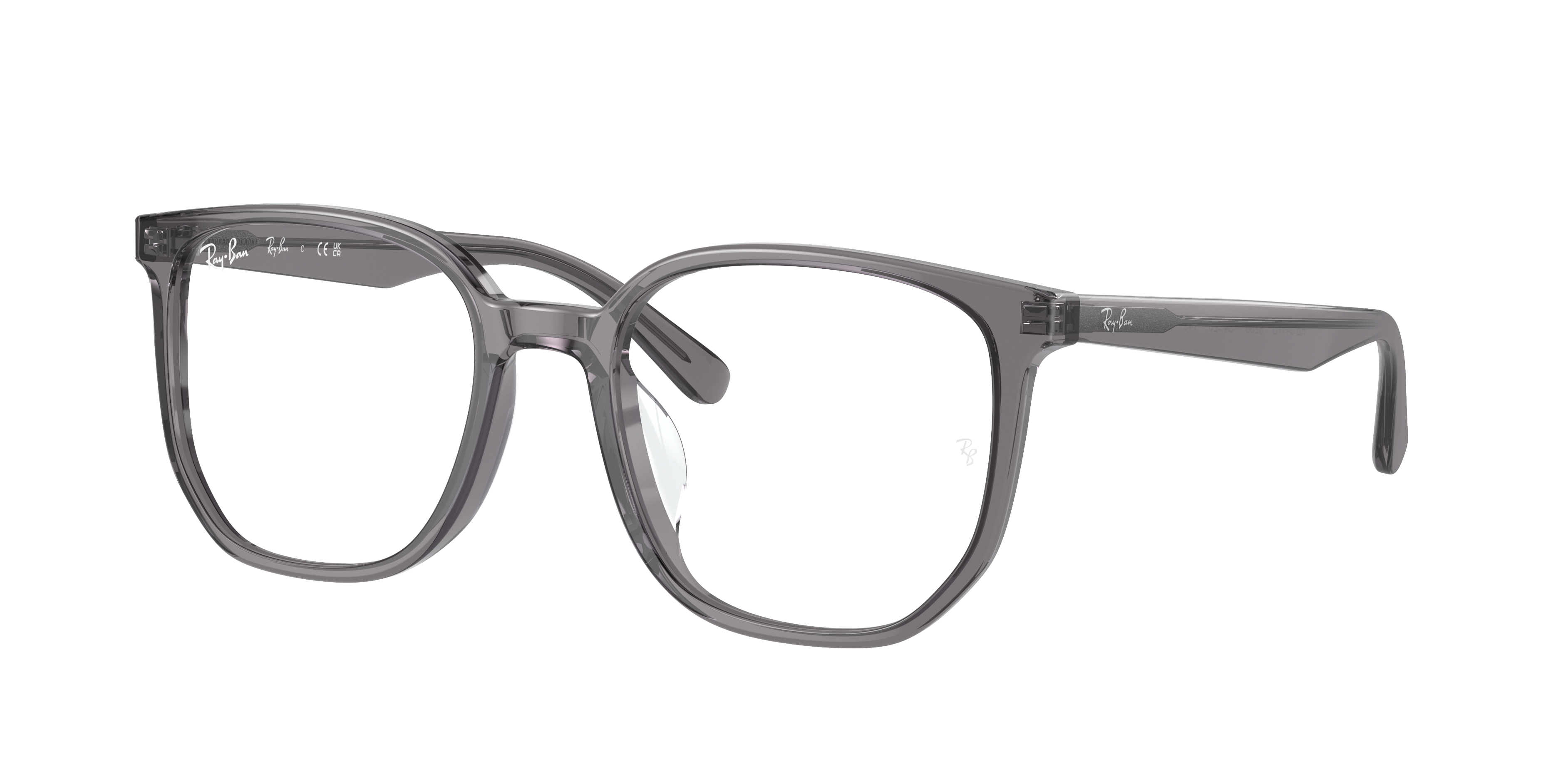 Rb5411d Optics Eyeglasses with Polished Transparent Grey Frame (54-20 ...