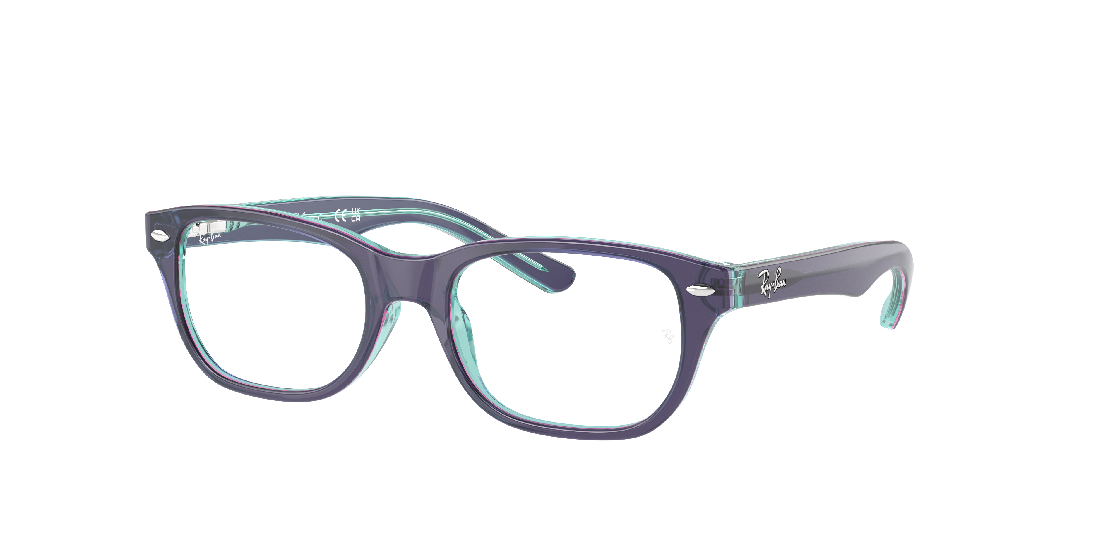 Rb1555 Optics Kids Eyeglasses with Top Blue & Violet & Light Blue Frame ...