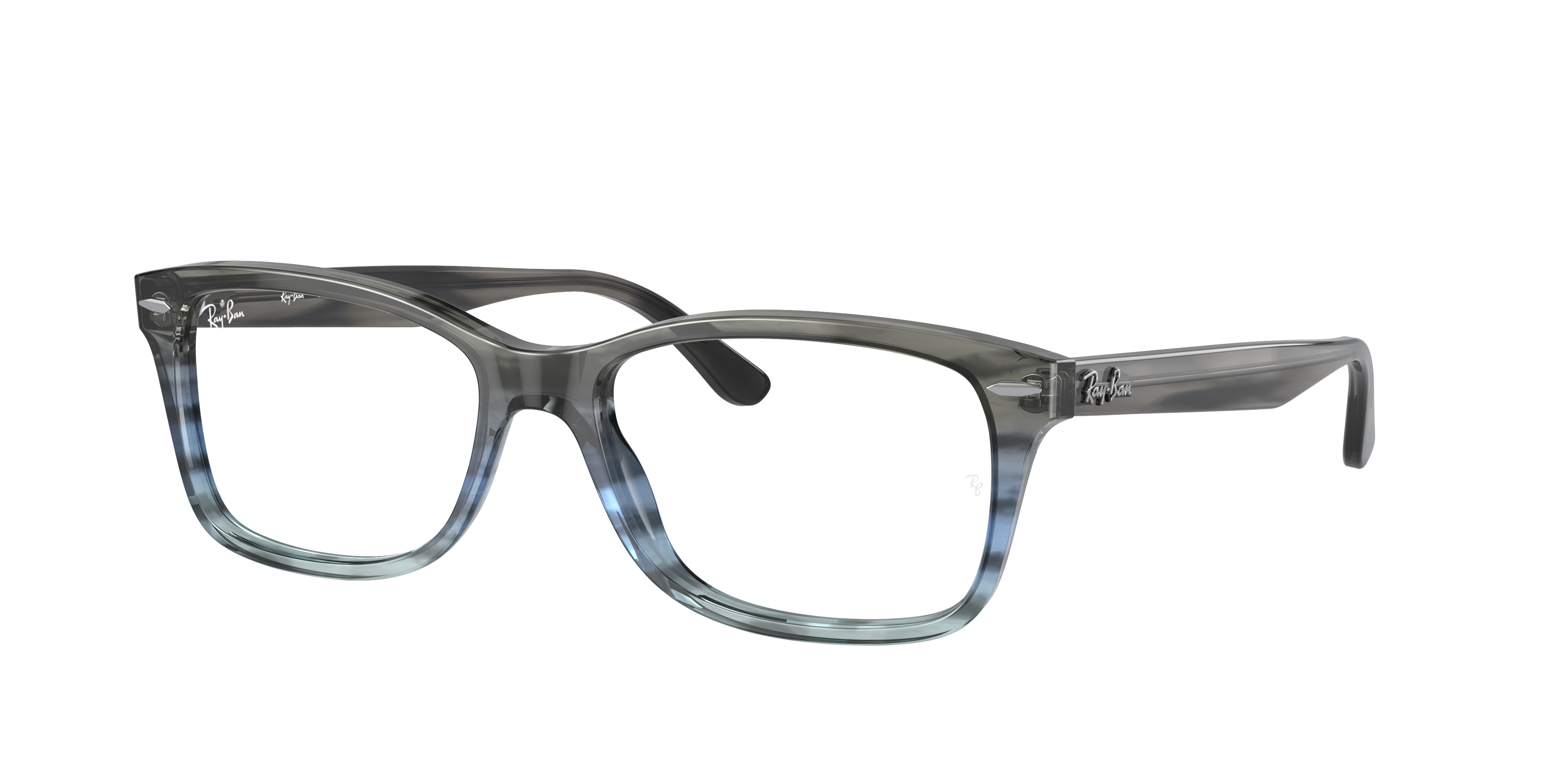 Rb5428 Optics Eyeglasses with Striped Grey & Blue Frame - RB5428 | Ray ...