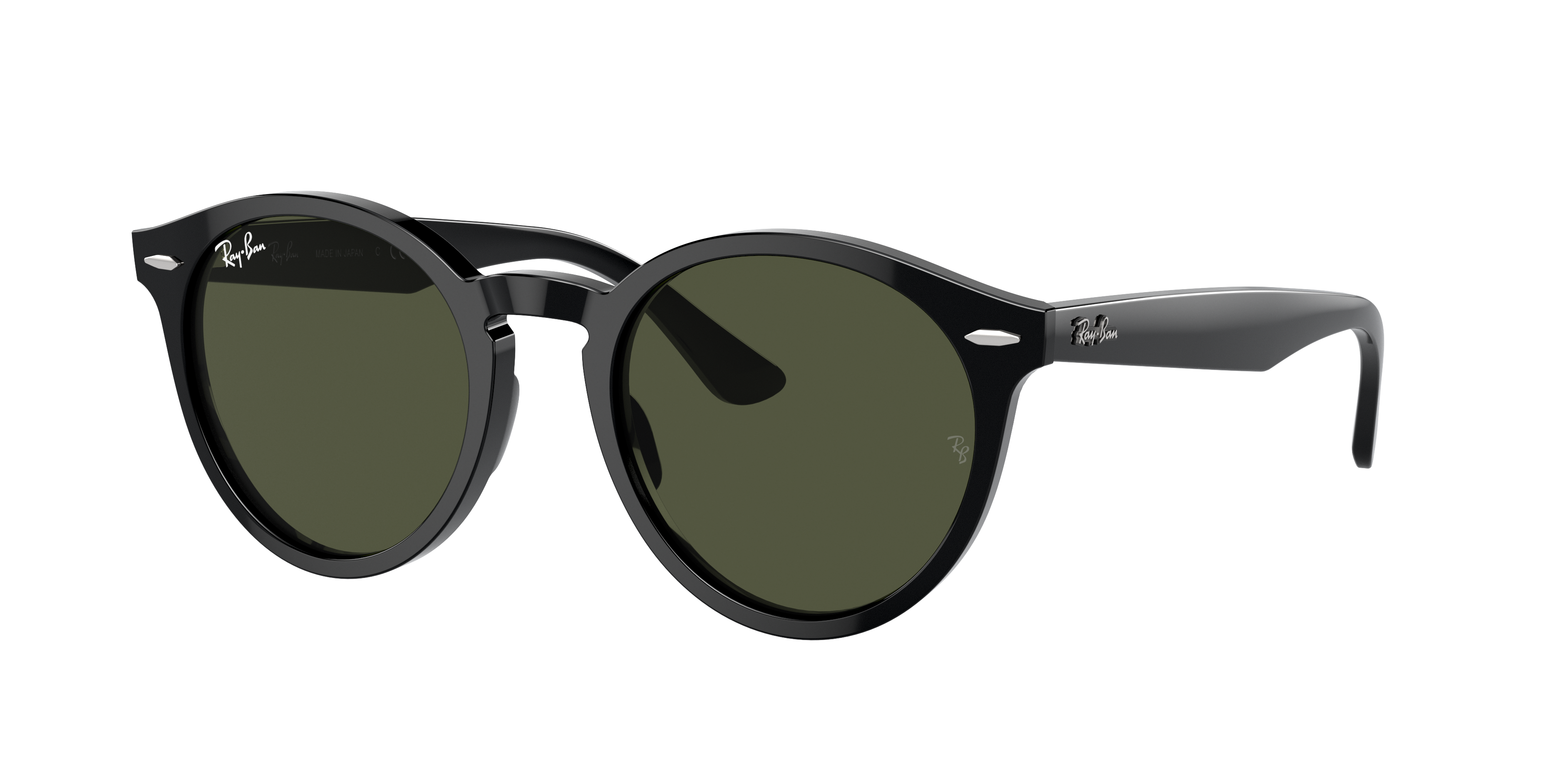 Polished Black Sunglasses in Green and Larry - RB7680S | Ray-Ban®